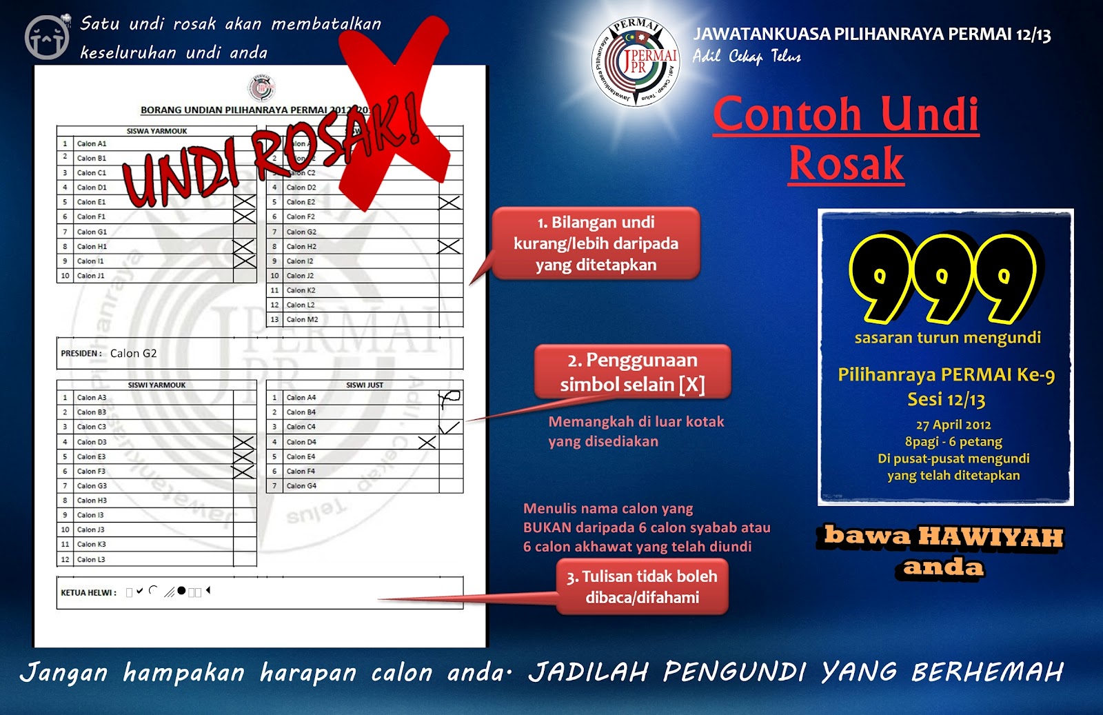 JPR PERMAI 2012/2013: [PILIHANRAYA] CONTOH UNDI YANG DITERIMA DAN UNDI ...