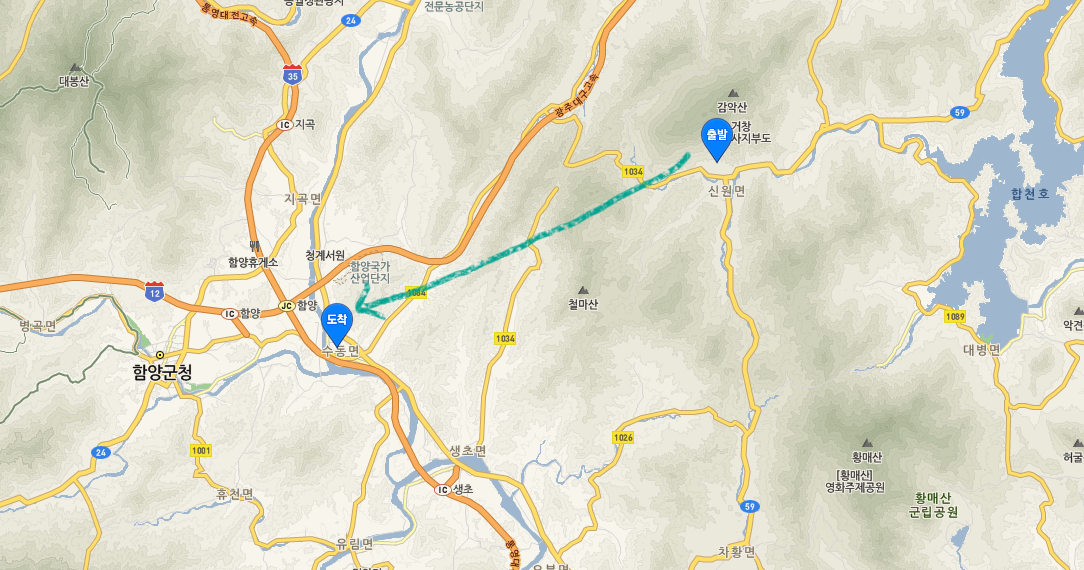 qpapp: 과정리에서 함양군 수동면까지! 강아지 달리와 전국도보여행중 7일차 From Gwajungri to hamyang ...