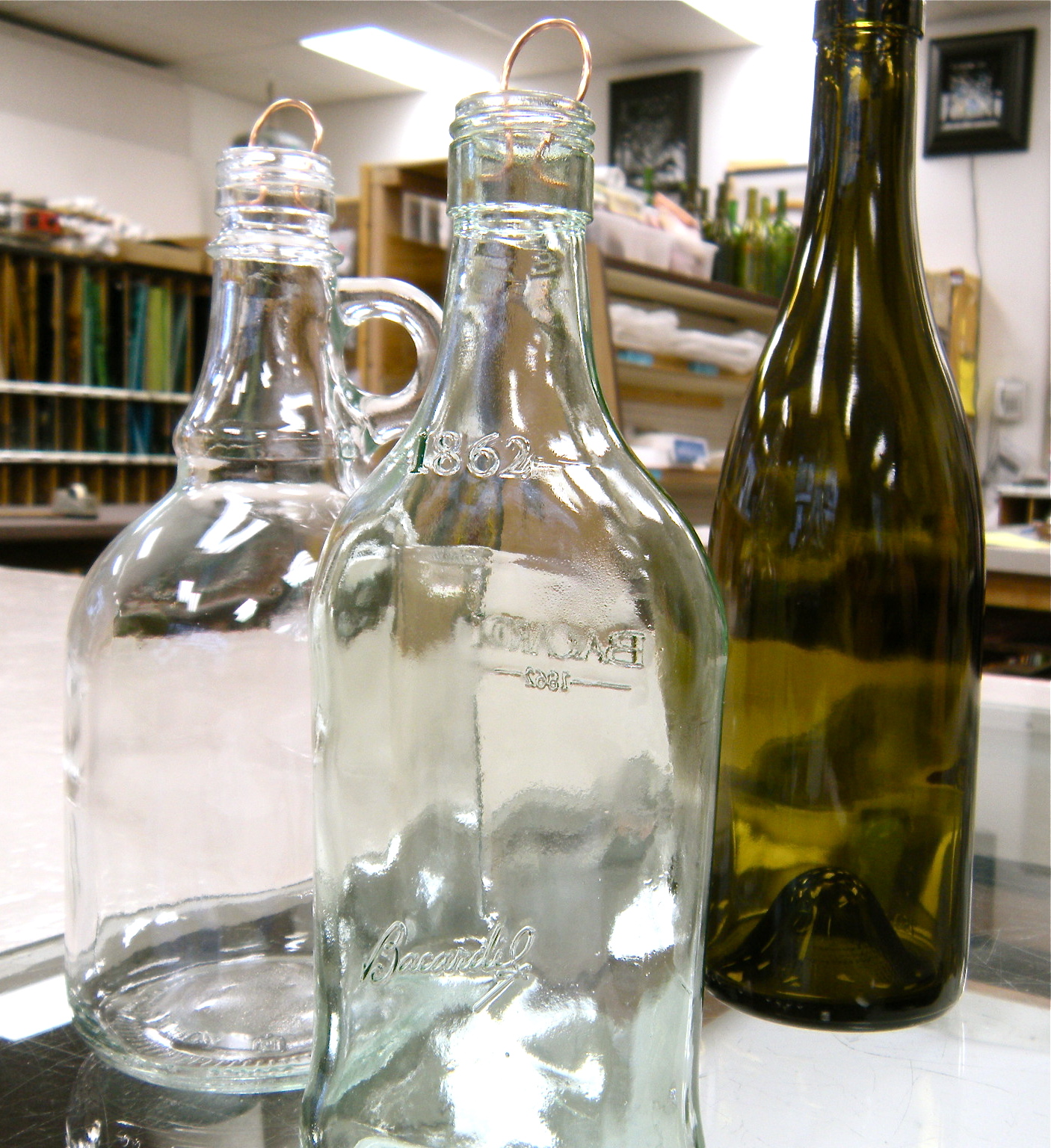 art in red wagons: how the wine bottles turned out