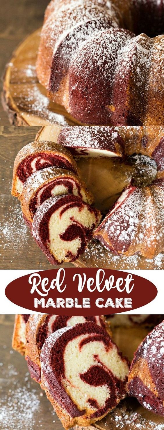 Red Velvet Marble Cake Recipe - Girls Dishes