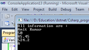 How to Declaration and assign of variable in C# ~ Dot Net Labs