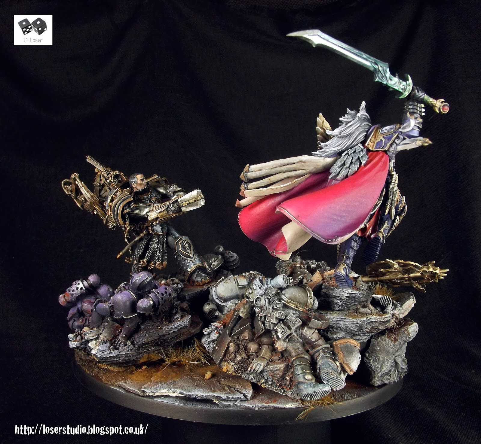 The Phoenix & the Gorgon; Fulgrim & Ferrus Manus Duel Diorama by Forge ...