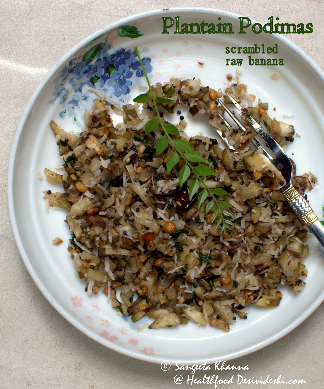 101 gluten free breakfasts : scrambled raw plantains south Indian style ...