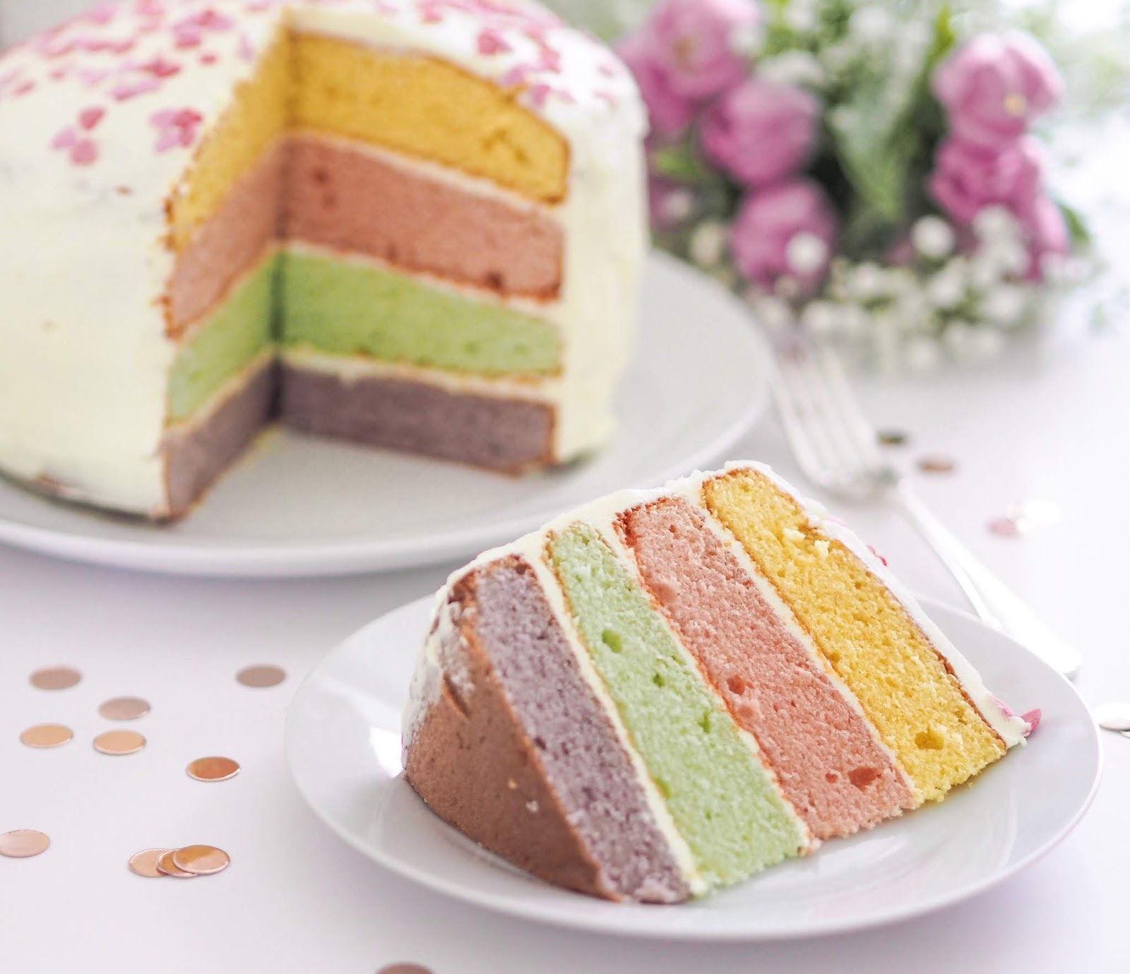 Pastel Layer Cake Recipe | Katie Kirk Loves