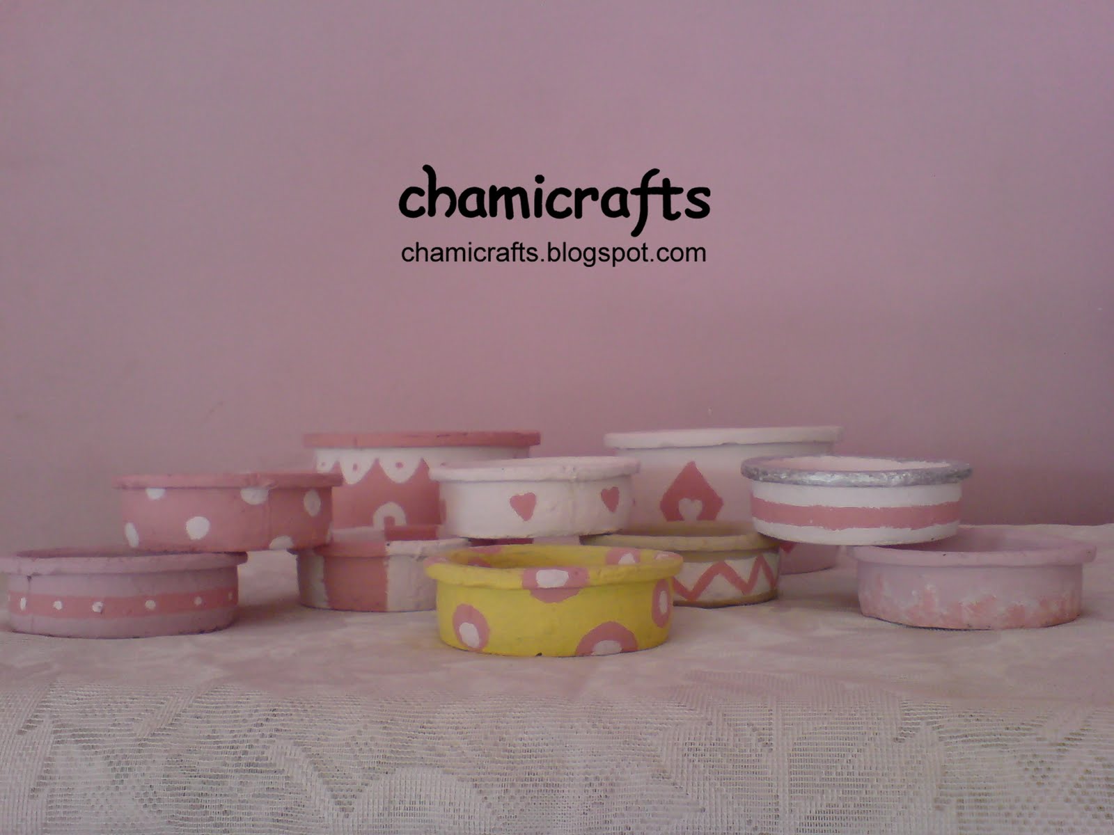 Chami Crafts - Handmade Greeting Cards: Pottery painting