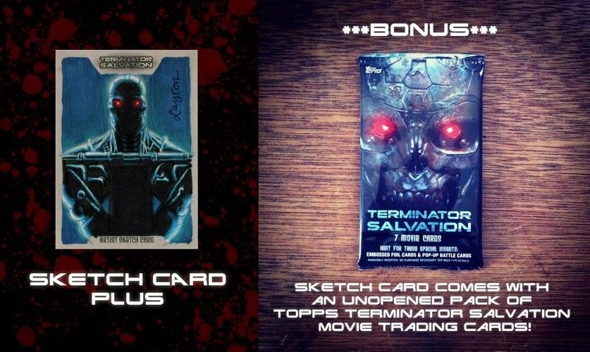 DeJarnette Designs: FOR SALE! TERMINATOR Sketch Card + Free Card Pack $25!