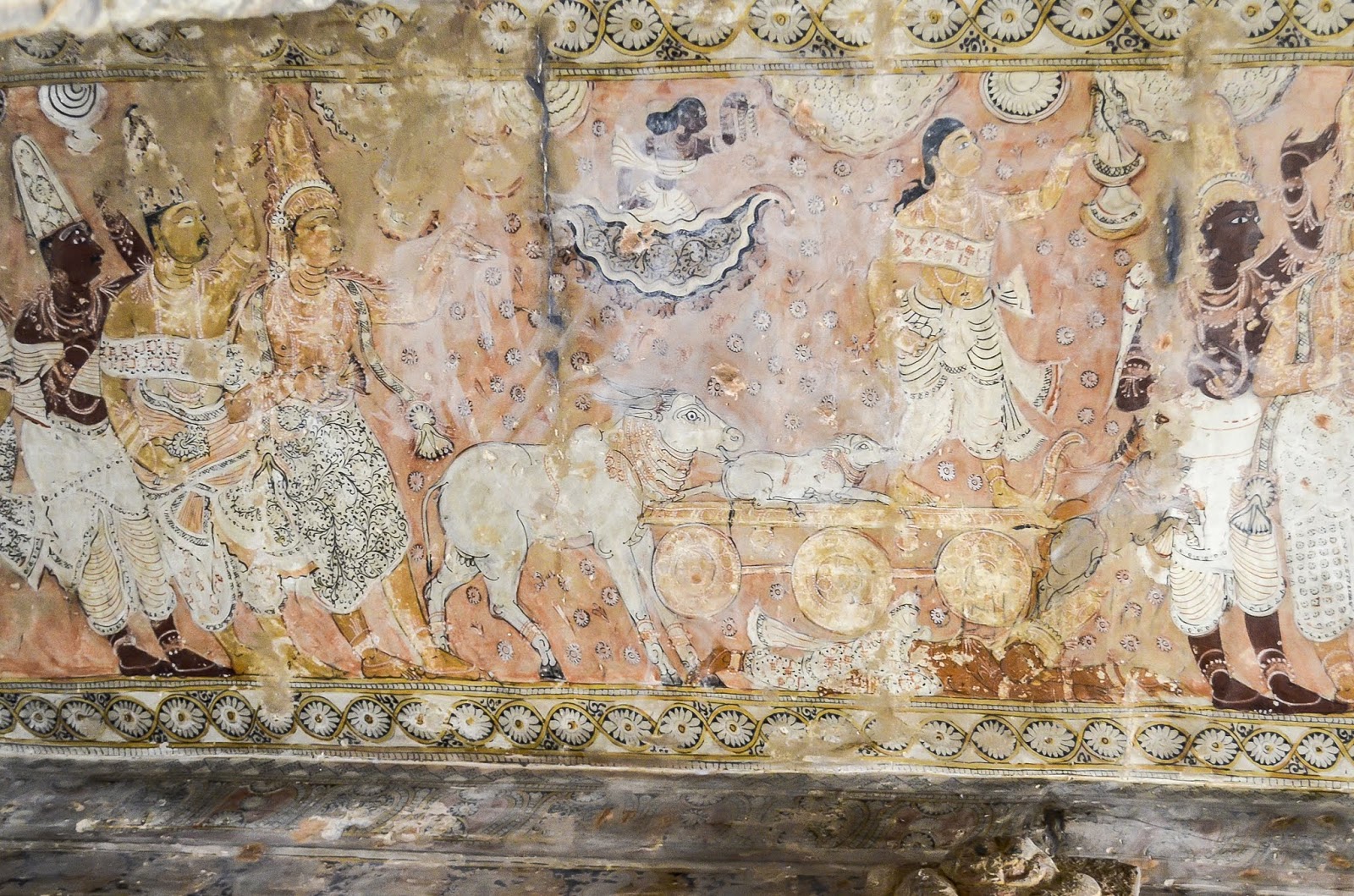 Manu Needhi Cholan Story in the Murals of Lepakshi, Veerabhadra Temple ...