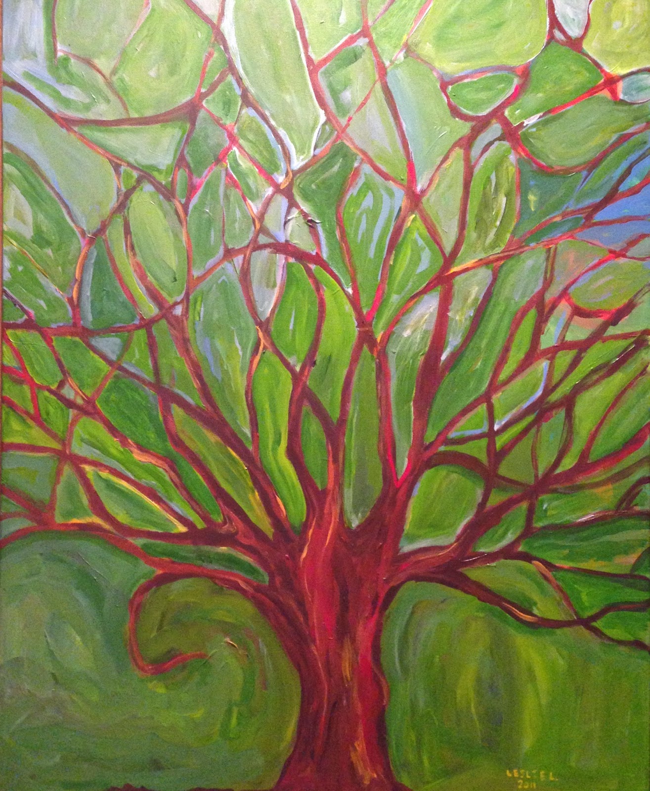 Leslie's Paintings: Green Tree