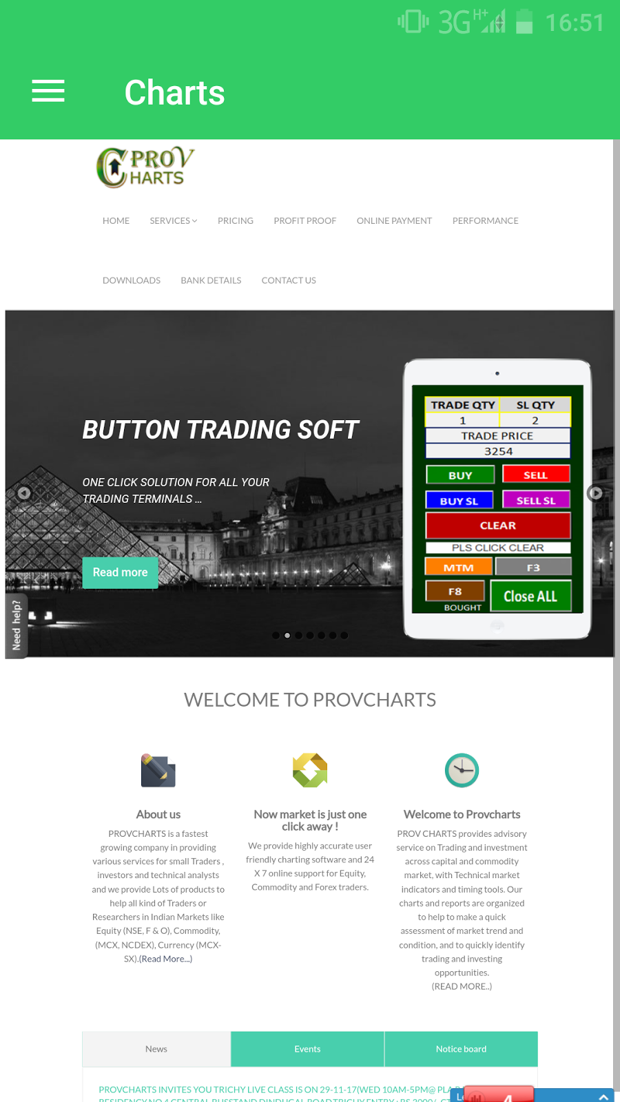 .: MOBILE MT4 LIVE CHART APP