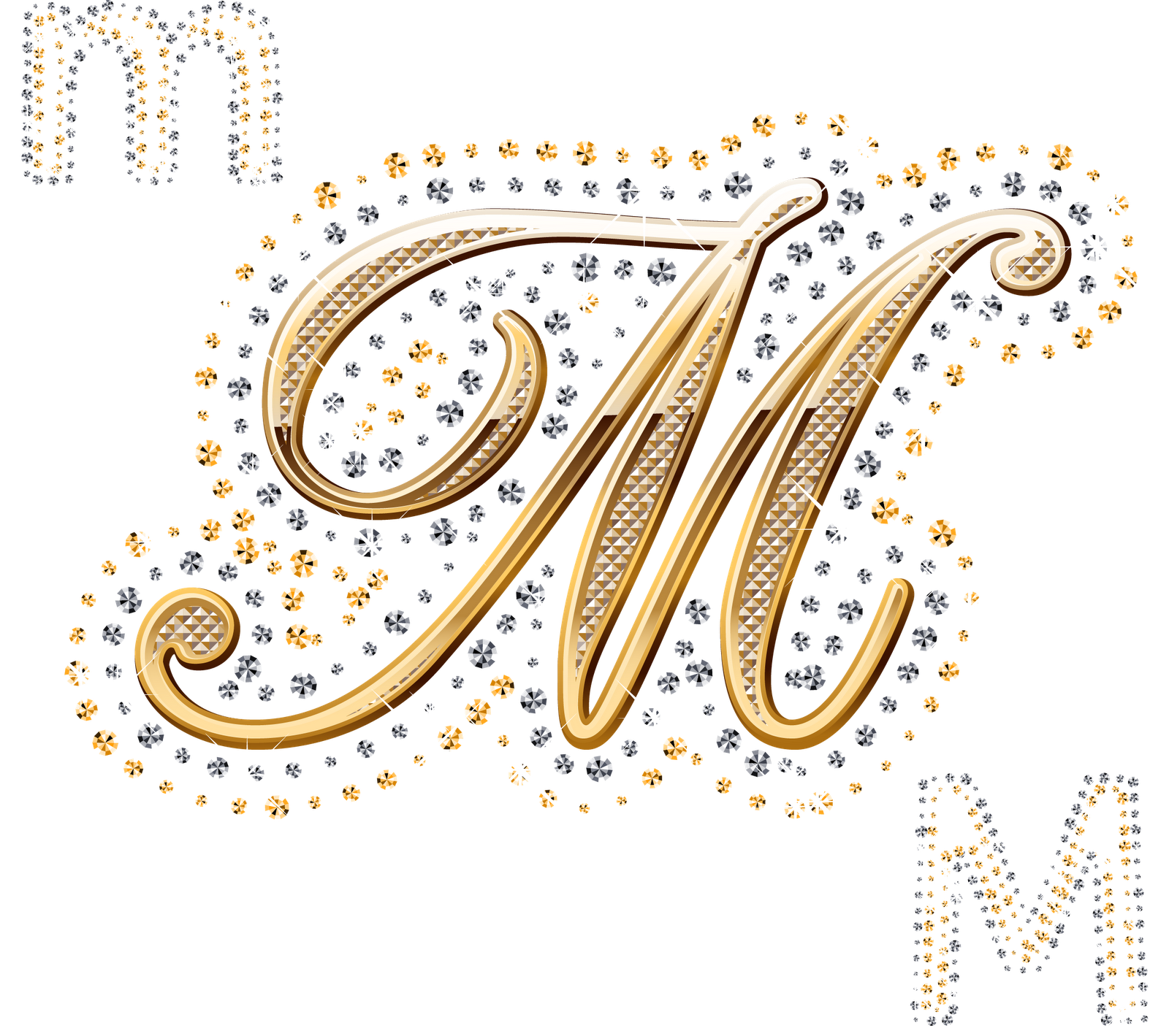 Alfabeto de oro y brillantes. - Oh my Alfabetos!