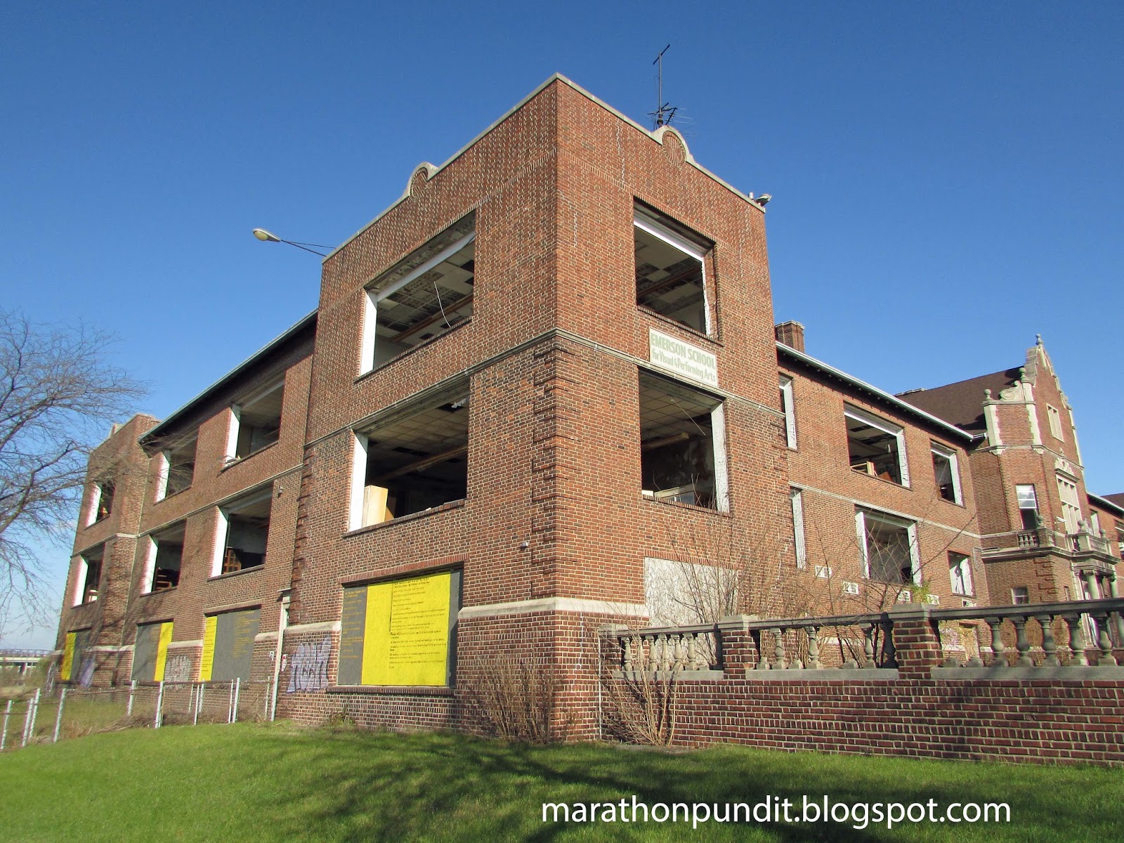 Marathon Pundit: The abandoned Ralph Waldo Emerson High School of Gary ...