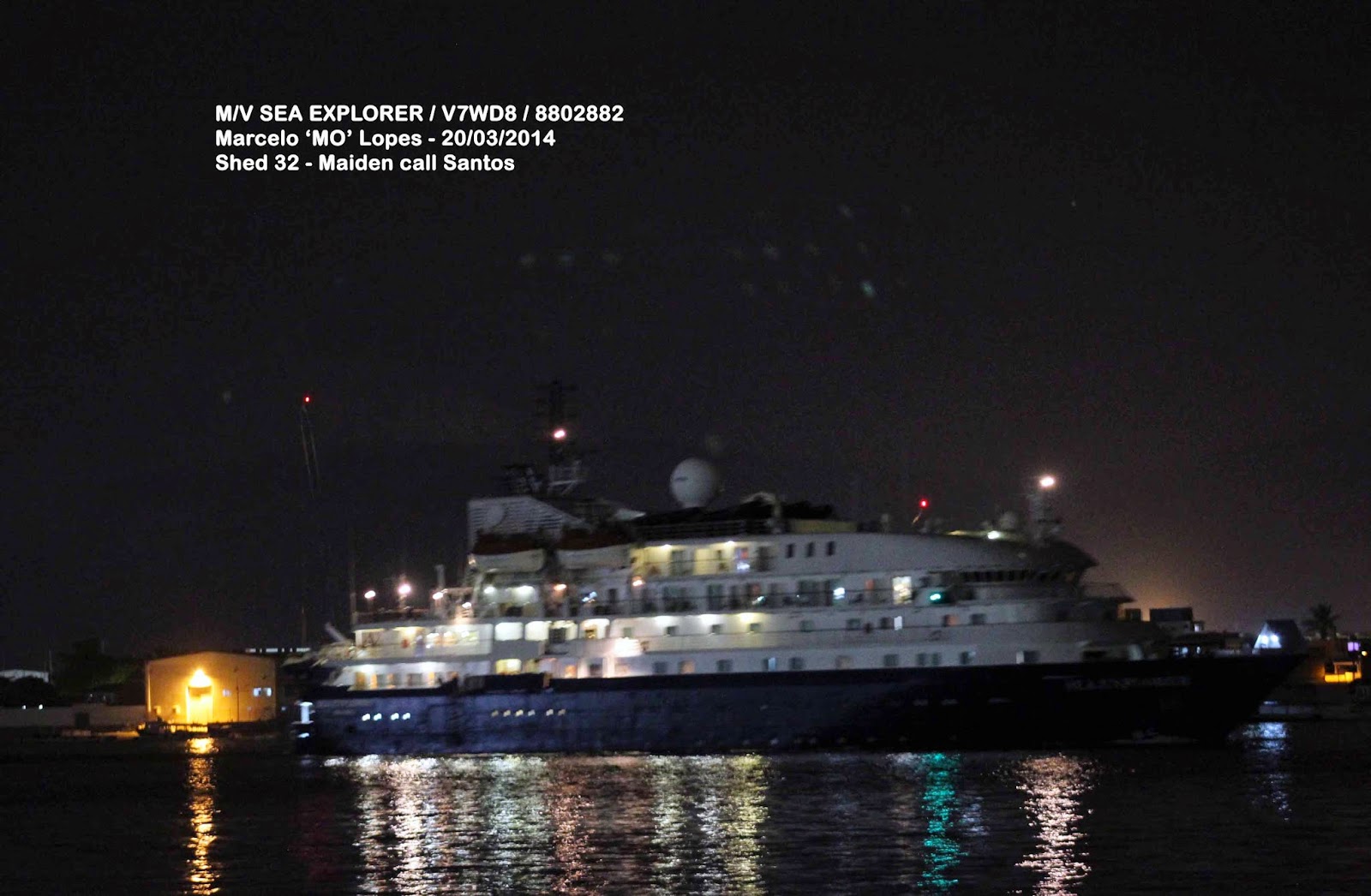Santos Shiplovers: M/V Sea Explorer / V7WD8 -Turnaround da primeira ...