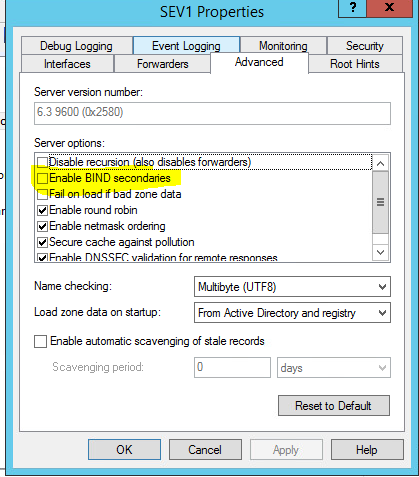 TECH-ARCH: Bind Secondaries in DNS