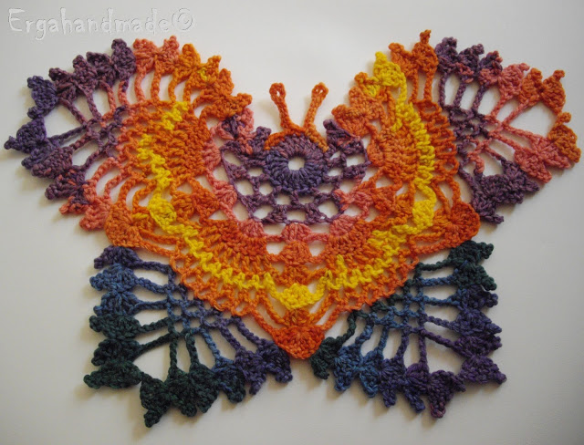 Ergahandmade: Crochet Butterfly + Diagram + Free Pattern Step By Step