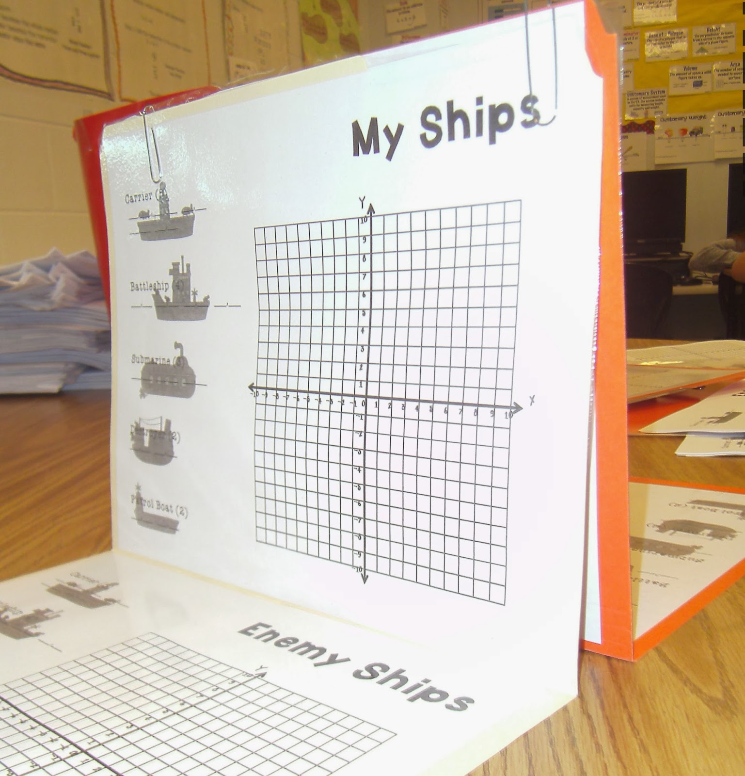 Coordinate Plane Battleship Game