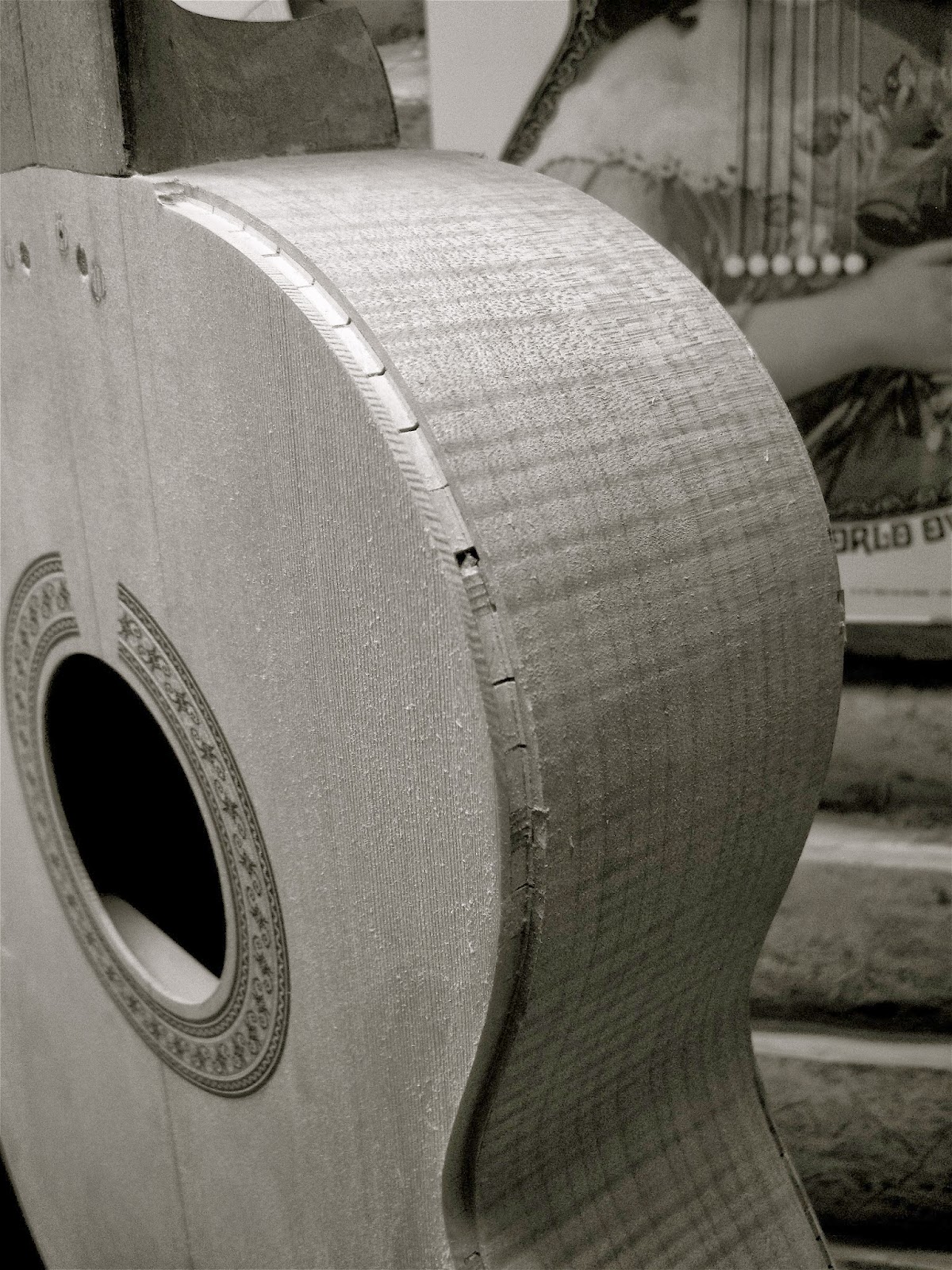 Seven String Classical Guitar: Using a Veneer Scraper and Installing ...