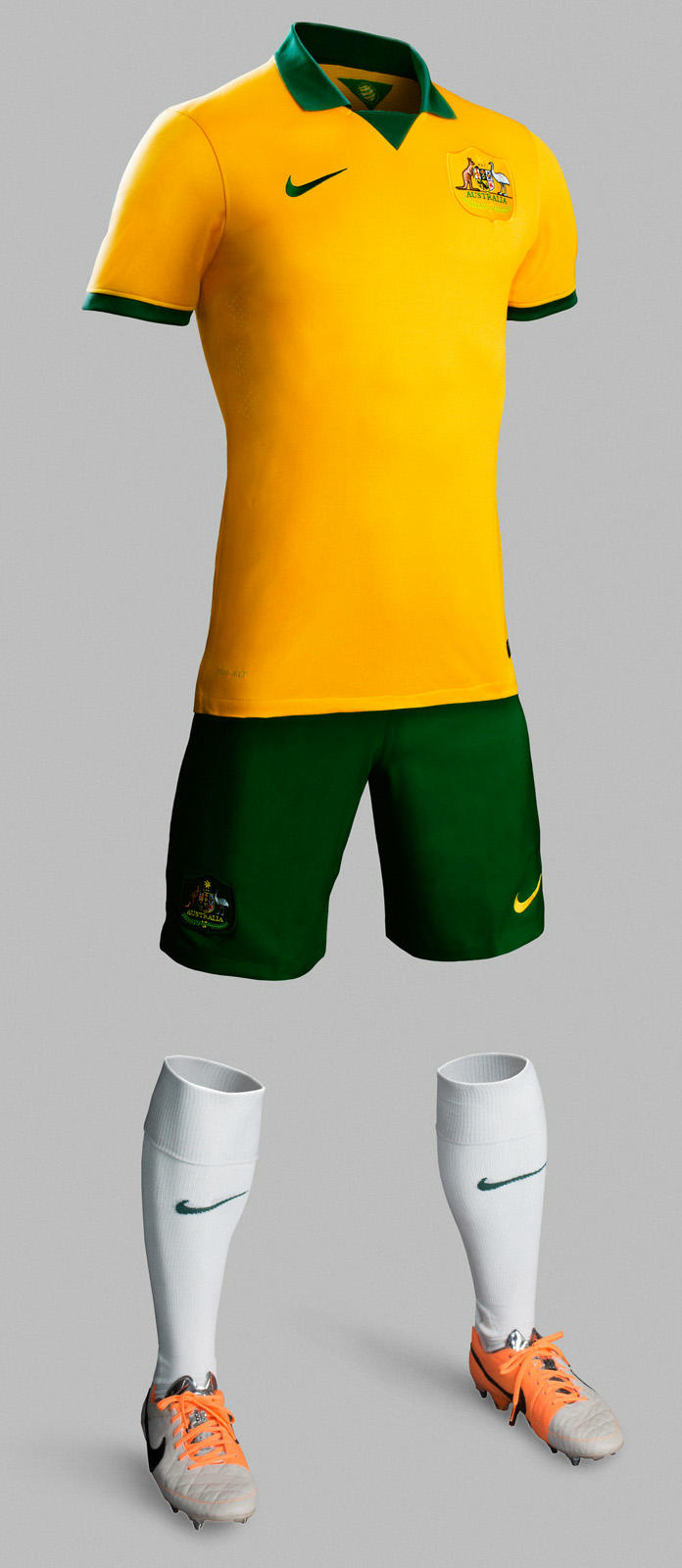 Australia 2014 World Cup Home and Away Kits Released - Footy Headlines