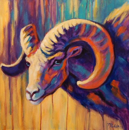 Daily Painters Abstract Gallery: Abstract Bighorn Sheep Painting by ...