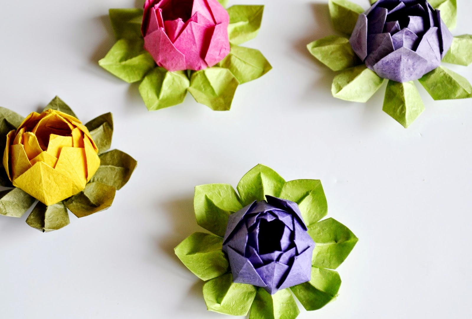 Kağıtla küçük şeyler: Origami Nilüfer Yapımı II /Origami Lotus Flower ...