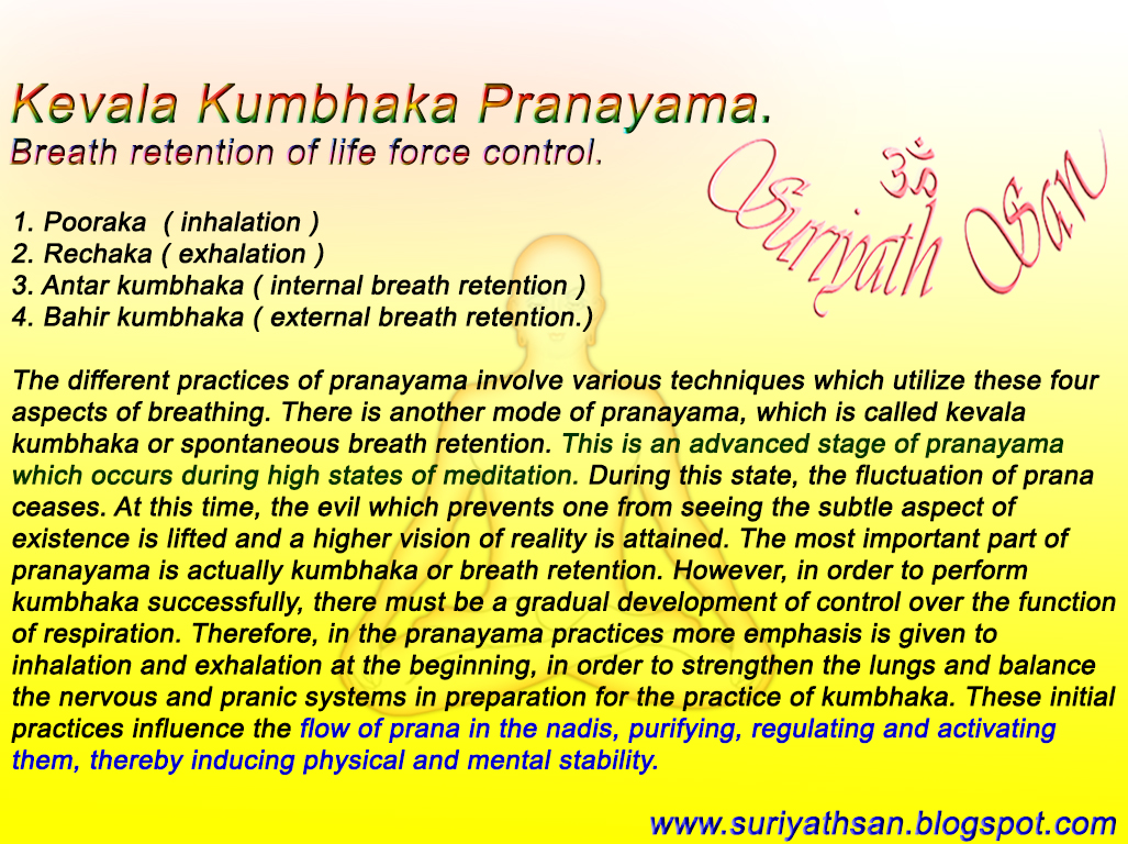 ဆူရိယ စန္: Kevala Kumbhaka Pranayama