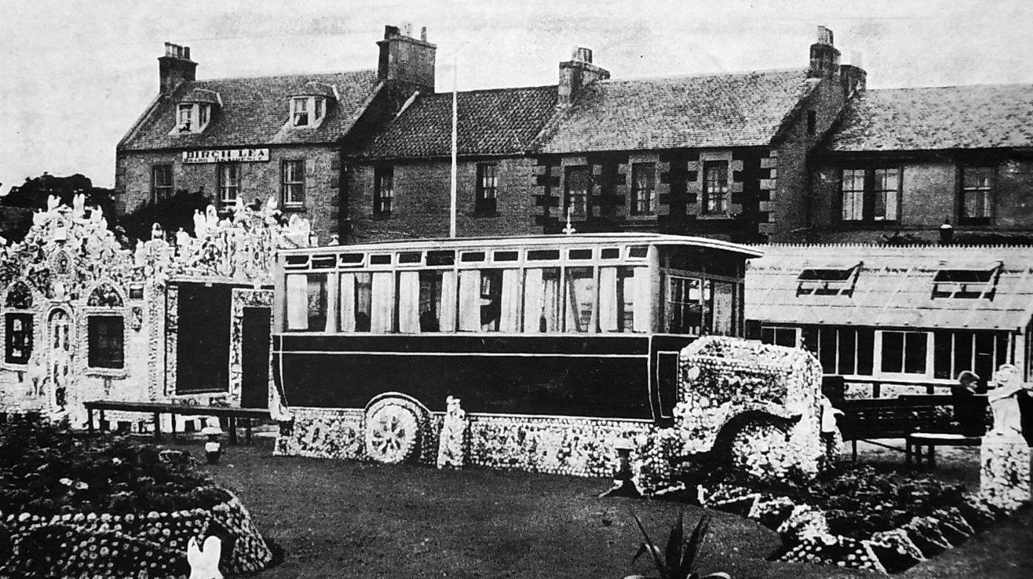 Tour Scotland: Old Photographs Shell House Garden And Bus Leven Fife ...