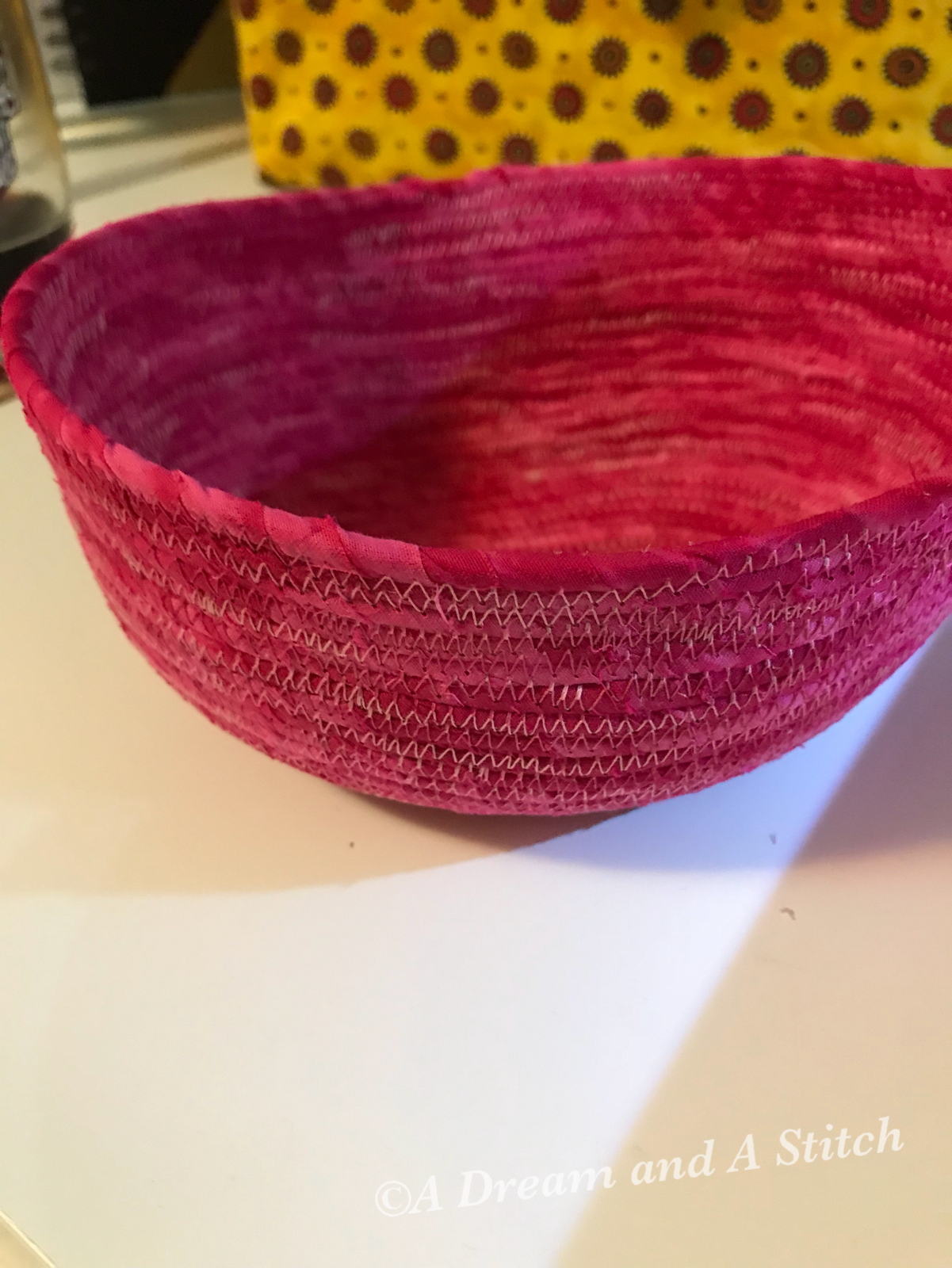 How to use up fabric scraps - Fabric Rope Bowls
