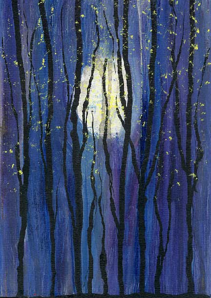 Moon Dust - a mixed media painting tutorial