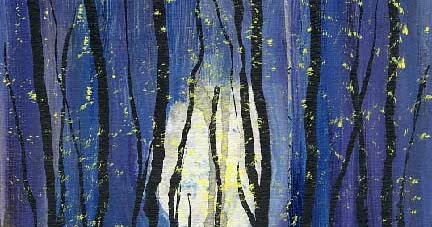 Moon Dust - a mixed media painting tutorial