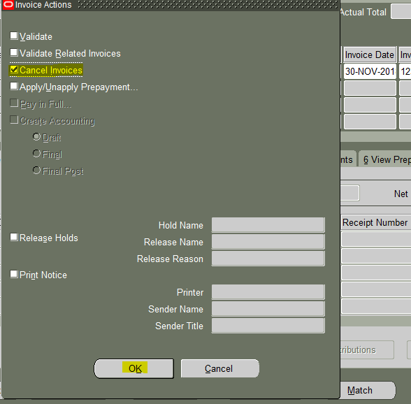 Oracle Applications Blog How To Cancel An Invoice In Oracle Payables