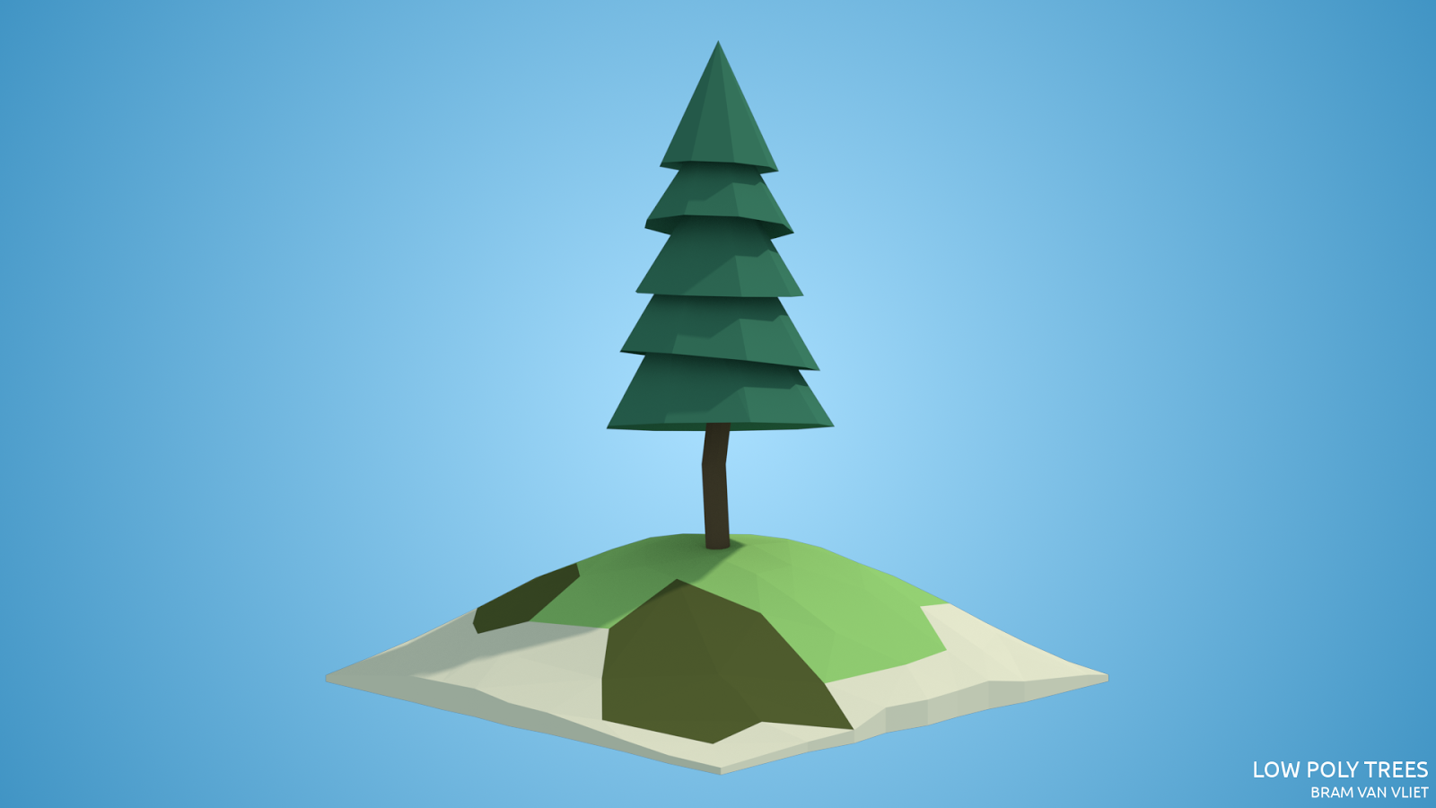 3D Low Poly Pine Tree