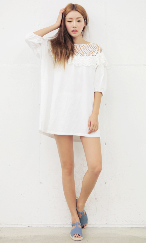 [Stylenanda] Lace Meshed Dress | KSTYLICK - Latest Korean Fashion | K ...