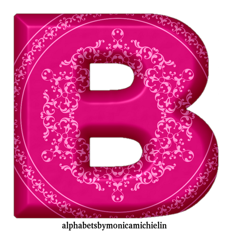 M. Michielin Alphabets: ALFABETO ROSA E ORNAMENTO, PINK ALPHABET AND ...
