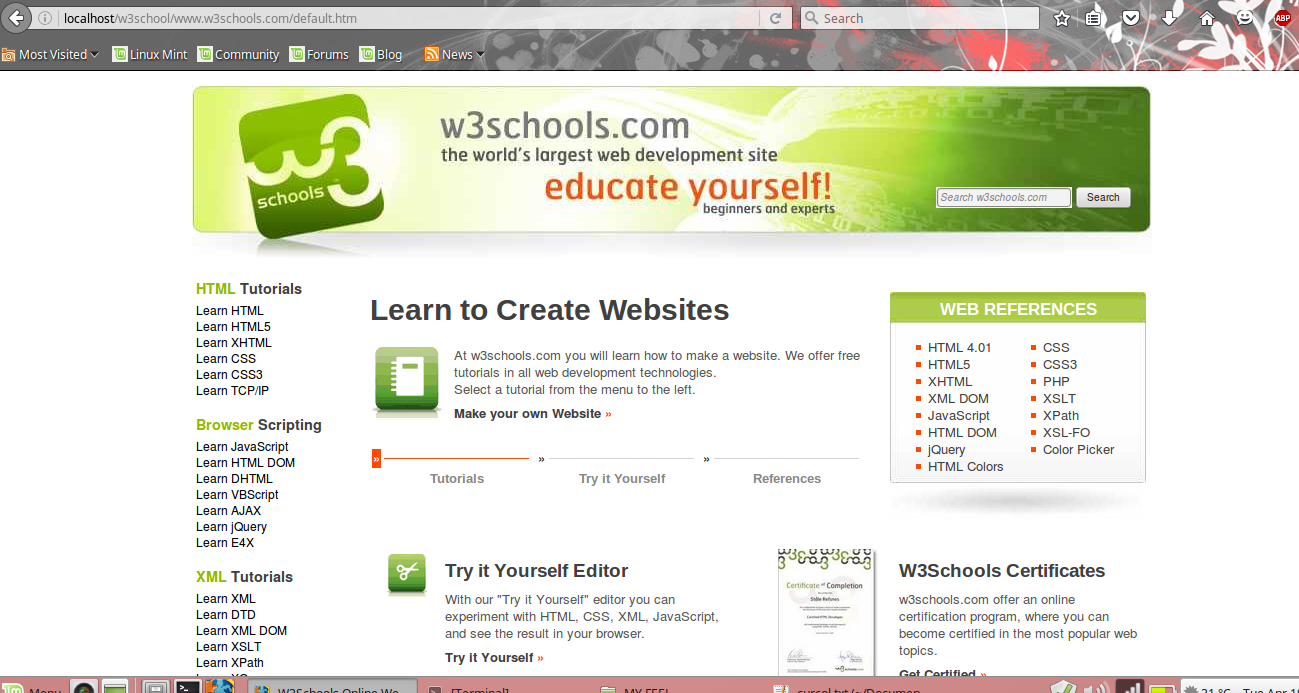 Installasi W3school pada localhost