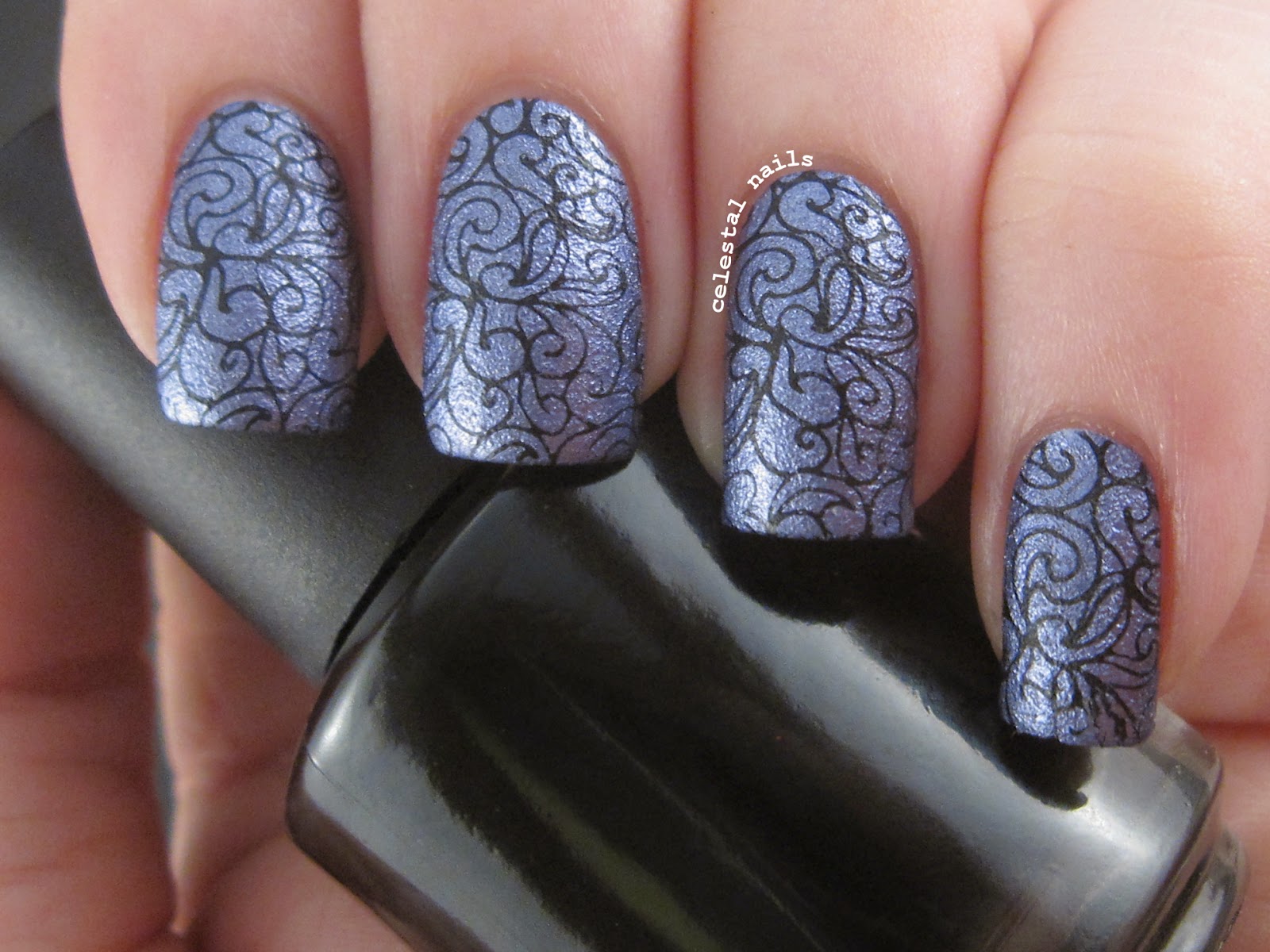 Textured Swirls Nail Art | Celestal Nails