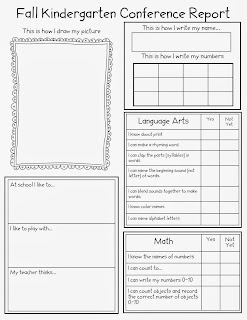 Kindergarten Kiosk: Parent Teacher Conference Reporting Form