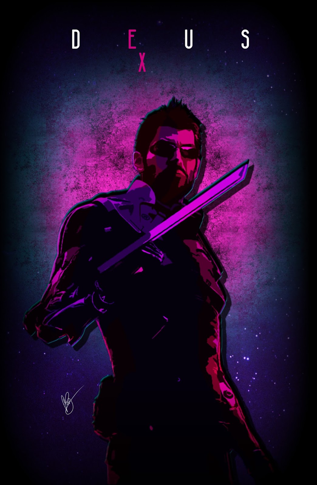 Deus Ex Neo-Noir Poster - [C:P ART]
