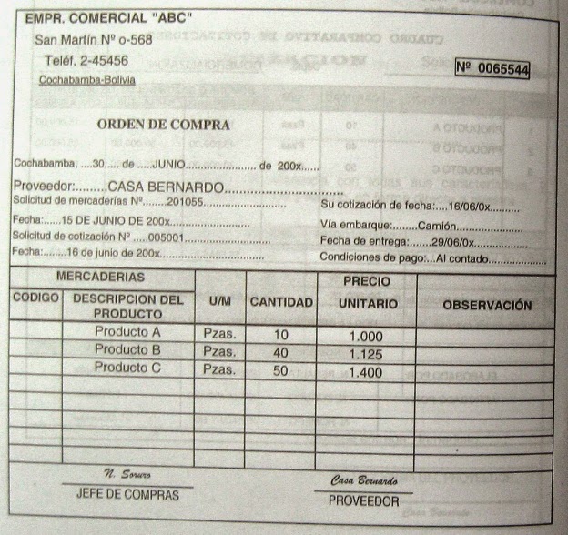 Formato de la orden de compra | FINANZAS y CONTABILIDAD