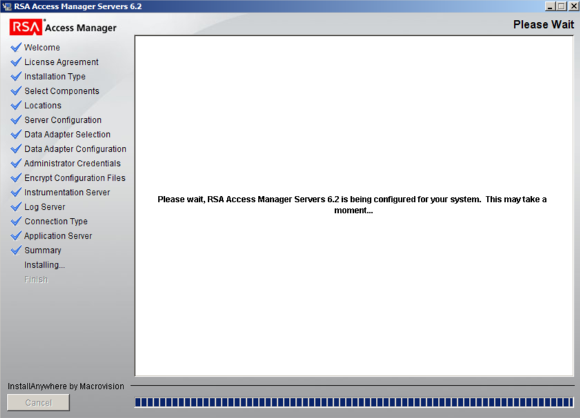 Information Systems Security: RSA Access Manager Server Installation