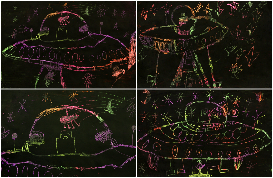 Art With Mr Hall: Scratch Art UFOs