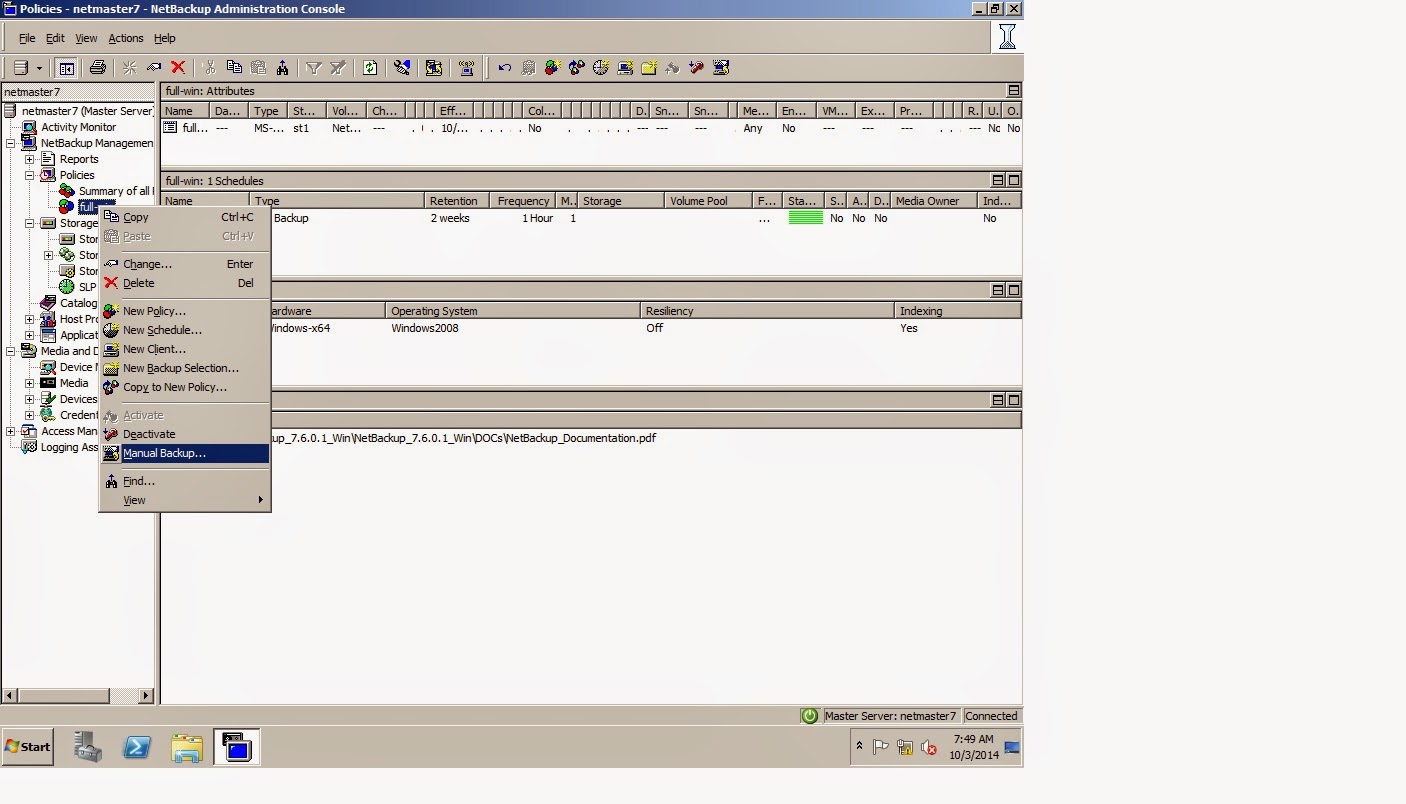 Remote Infrastructure Management: Symantec Netbackup 7.6.0.1 ...