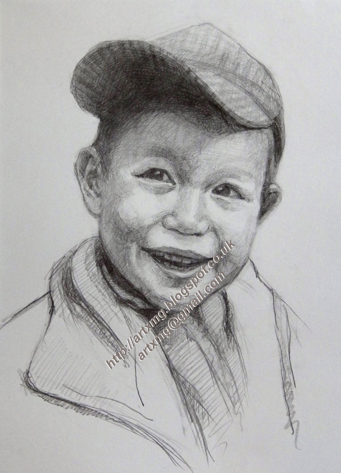 art XMG: Child Portrait - pencil drawing
