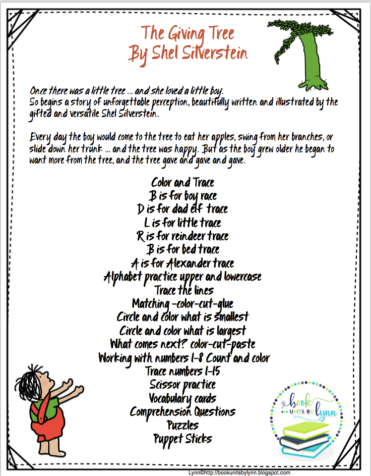 THE GIVING TREE ~ Book Units by Lynn