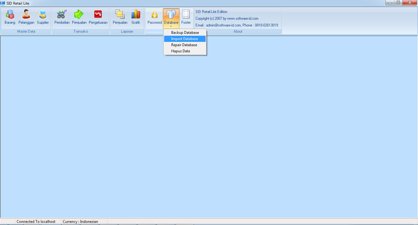 inticore software: Database Toko untuk Transaksi Penjualan Barang dan Jasa