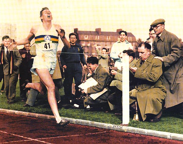 Bannister recounts the first sub 4 minute mile...