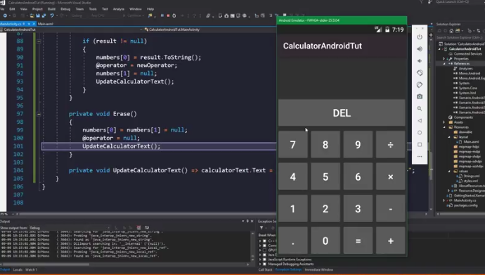 DotNet Tutorial: Make a CALCULATOR App with Xamarin Android