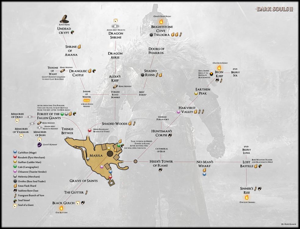 Dark Souls Brasil: Mapa dark souls 2