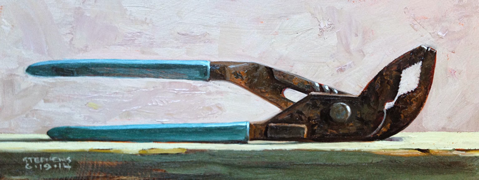 Daily Painting: Big Channel Locks #2 4x10