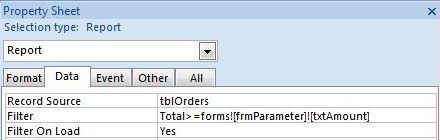 Microsoft Access Tips: Filtering Report Results Using the Filter Property