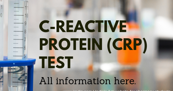 C-reactive protein (CRP) test, useful in treatment, normal range, for ...