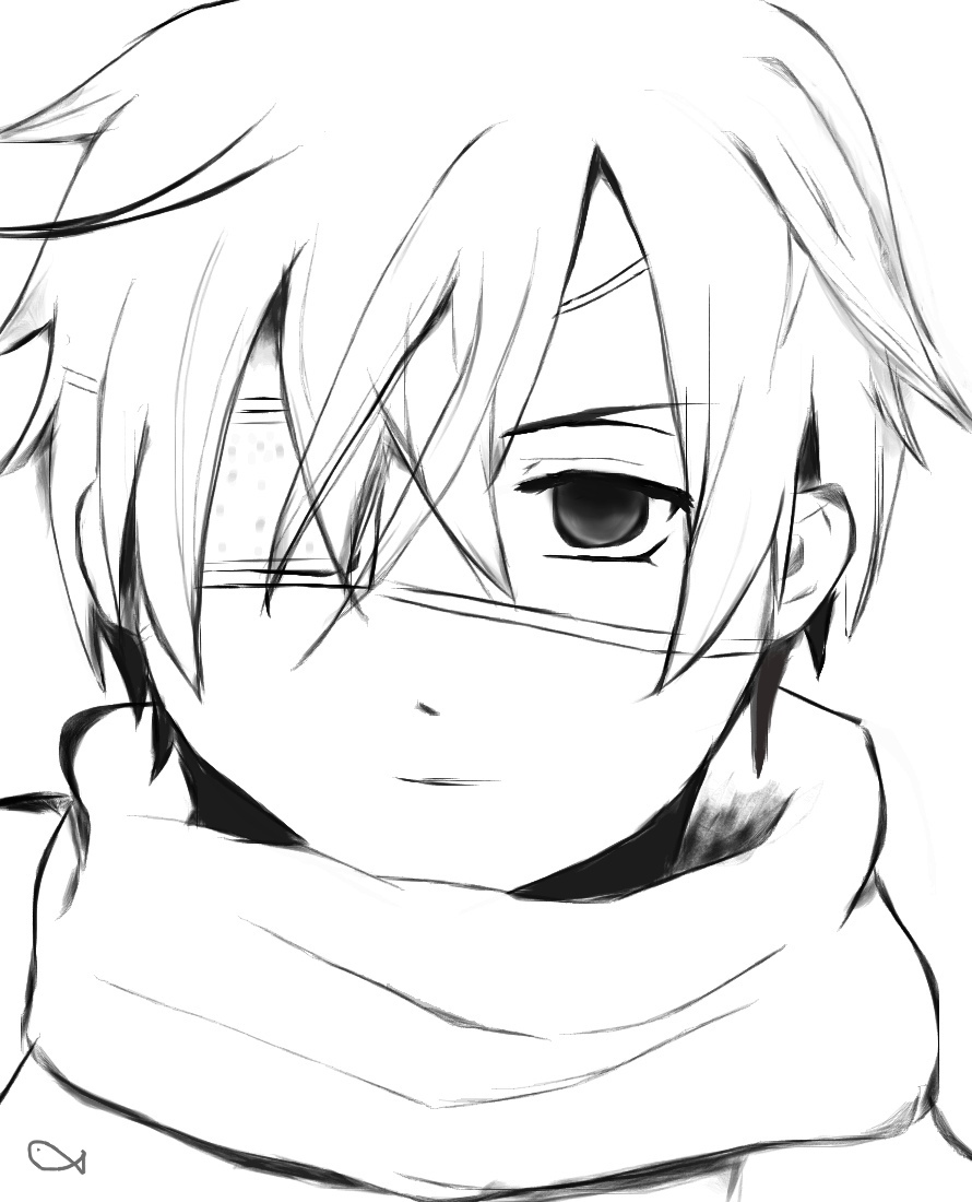 Try to draw Ciel Phantomhive